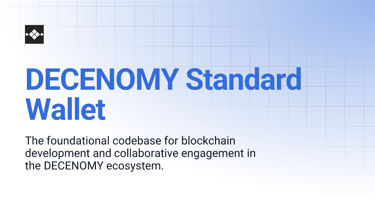 DECENOMY Standard Wallet | Docs | DECENOMY
