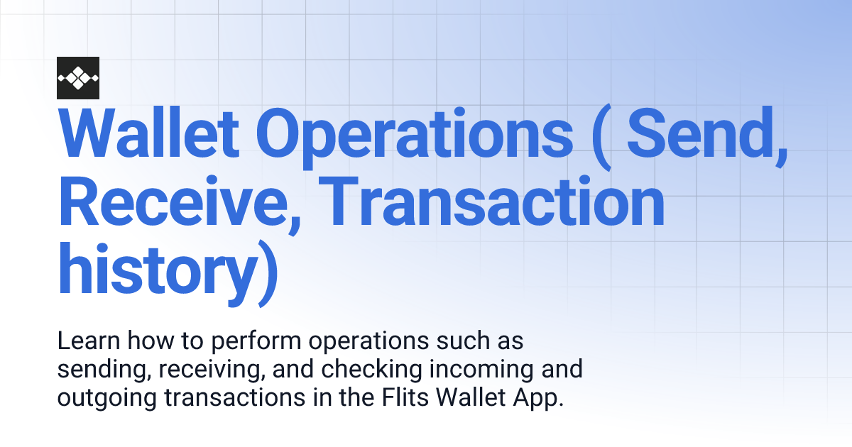 Wallet Operations ( Send, Receive, Transaction history) | Docs | DECENOMY