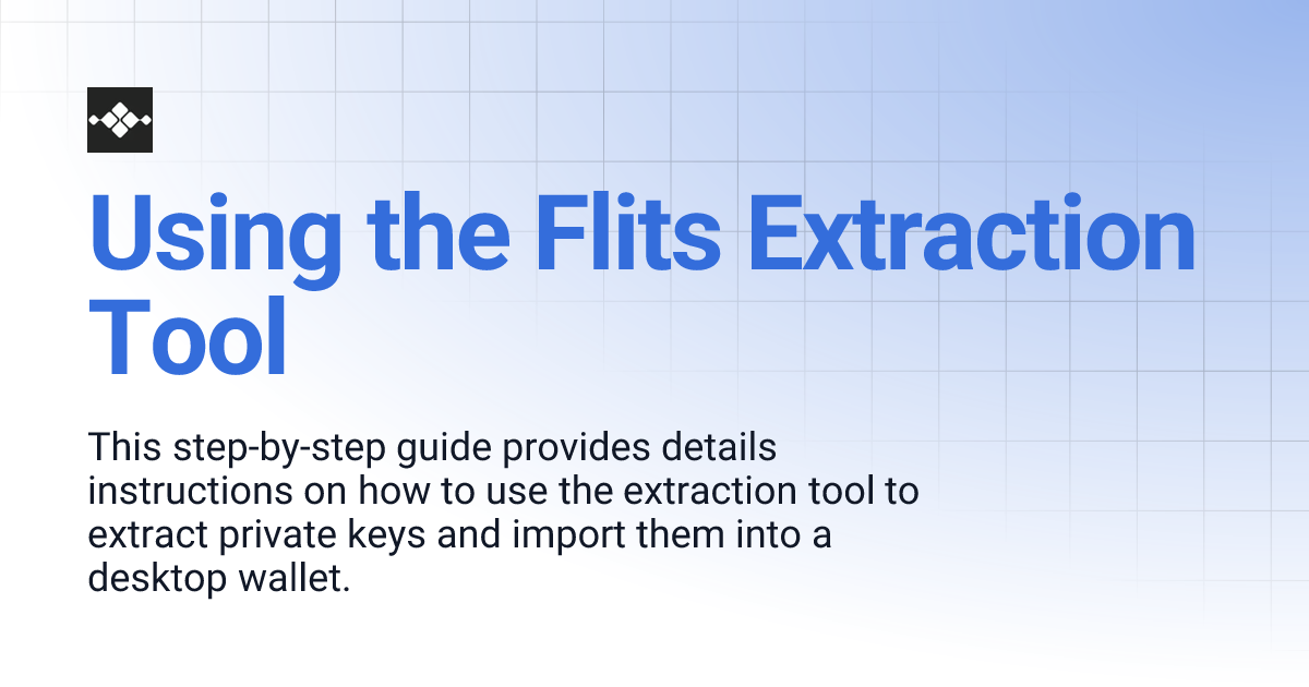 Using the Flits Extraction Tool | Docs | DECENOMY